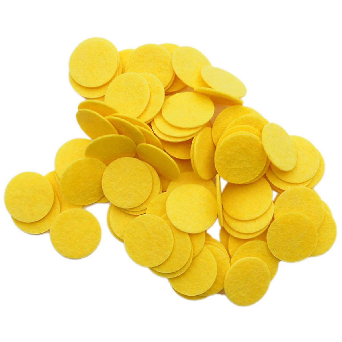 Playfully Ever After 1 Inch Yellow 100pc Stiff Felt Circles