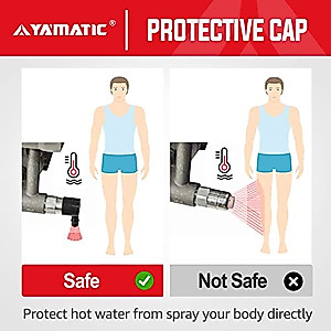YAMATIC Heavy Duty Thermal Release Valve for Pressure Washer Pumps Replacement Fit All Axial Cam Pumps, 1/4 Inch NPT, Aluminum, 2-Pack