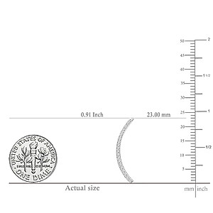 Dazzlingrock Collection 0.22 Carat (ctw) Round White Diamond Crawler Climber Earrings for Women in 925 Sterling Silver