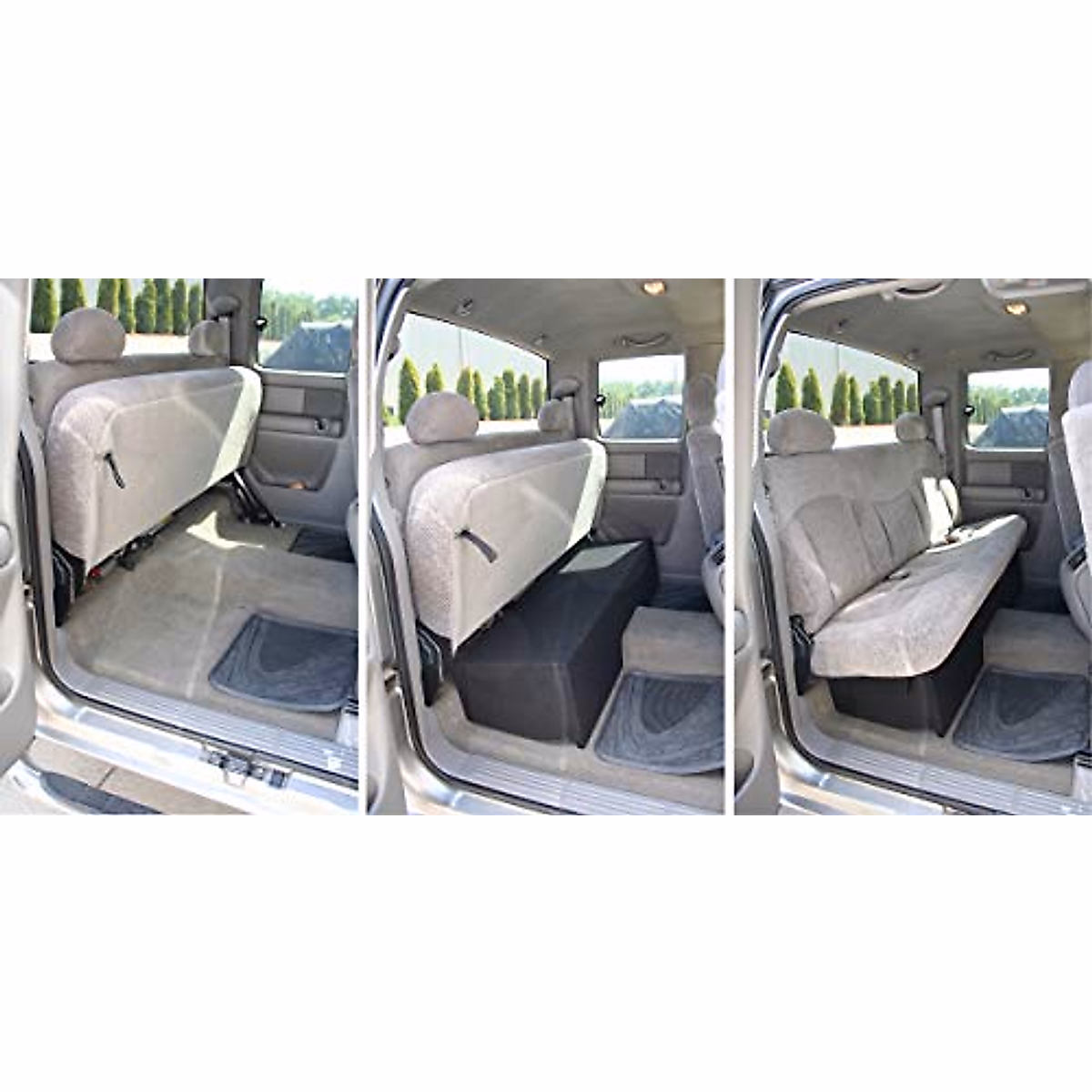 Compatible with Nissan Titan King or Crew Cab Truck 2004-2015 Dual 10" Subwoofer Sub Box Speaker Enclosure