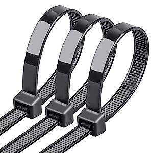 Cable Zip Ties Heavy Duty 6 Inch 100pcs Premium Plastic Wire Ties with 41 Pounds Tensile Strength Self-Locking Black Nylon Tie Wraps for Indoor and Outdoo (6 Inch)