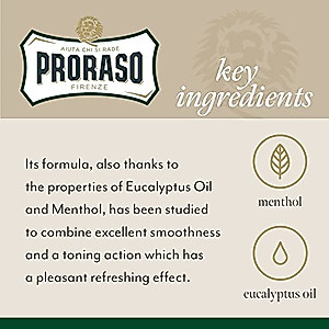 Proraso Shaving Cream, Refreshing and Toning, 5.2 oz