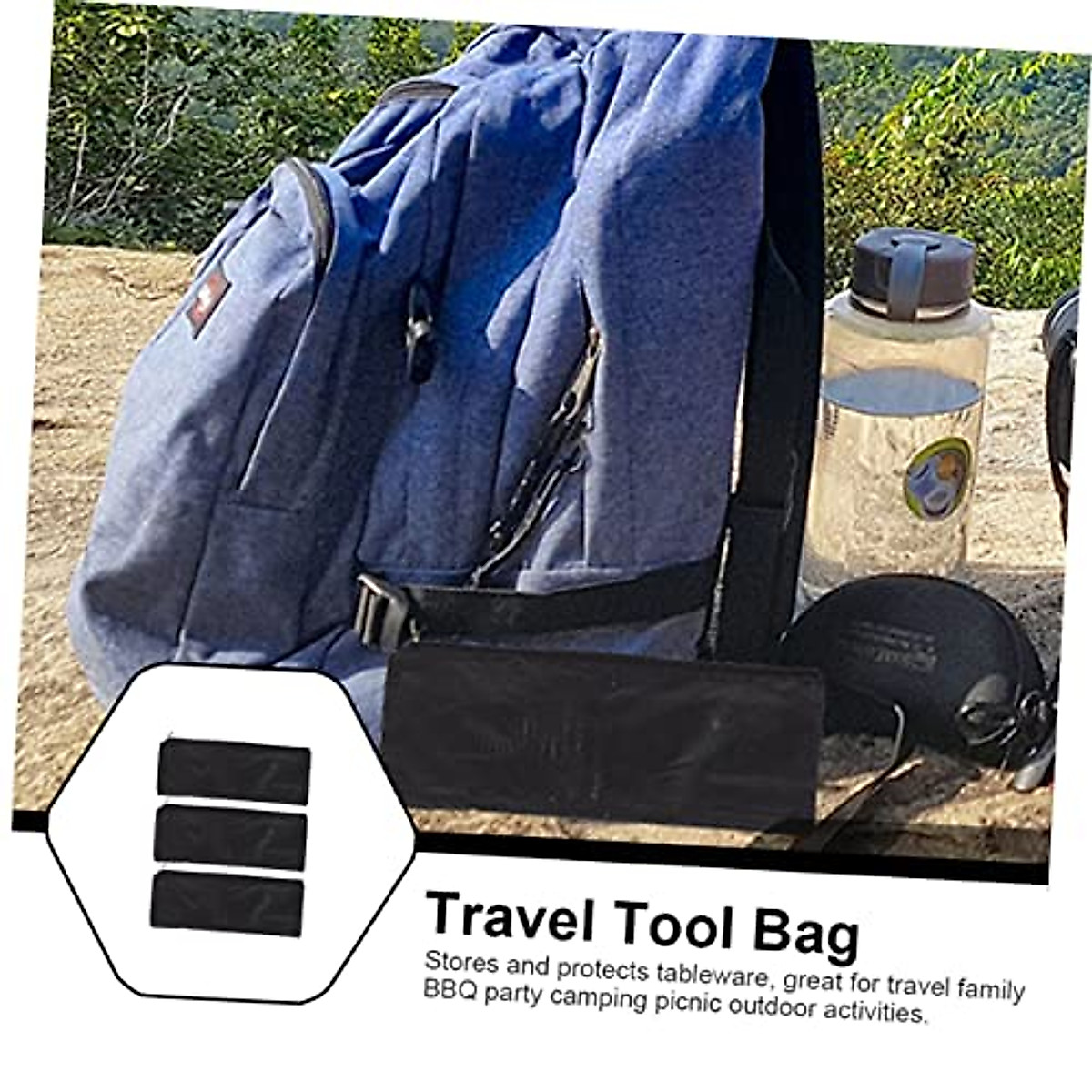 HANABASS 3pcs BBQ Storage Bag Grilling Utensils Grill Utensil Storage Bag Barbecue Cooking BBQ Hardware Holder BBQ Grill Accessories Bag Camping BBQ Holder Tool Chemical Fiber Travel