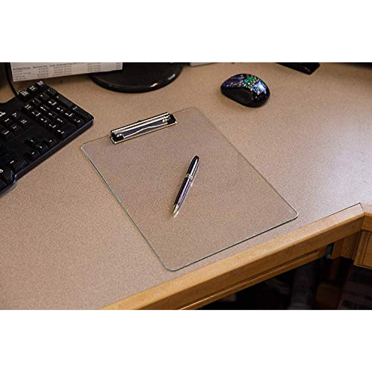 Plastic Clipboards (Set of 6) Transparent Clipboard (Clear) Strong 12.5 x 9 Inch | Holds 100 Sheets! Acrylic Clipboards with Low Profile Clip | Cute Clip Boards Board Clips