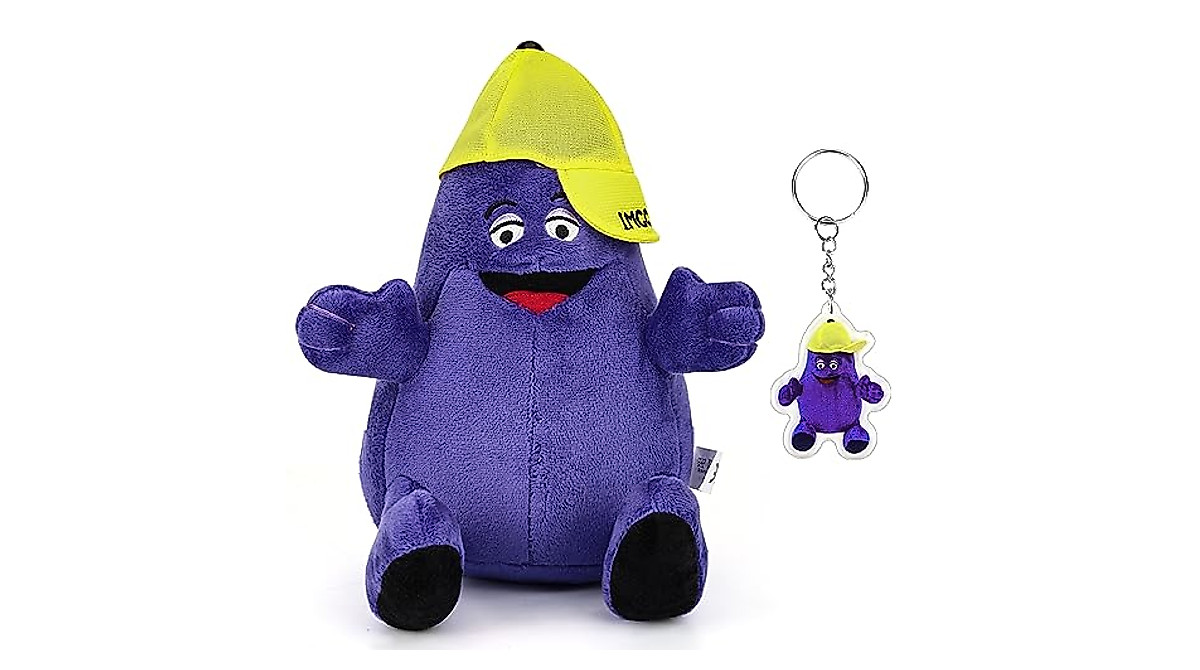 8.2-Inch Grimace Plush Toy - Cute & Safe Gift