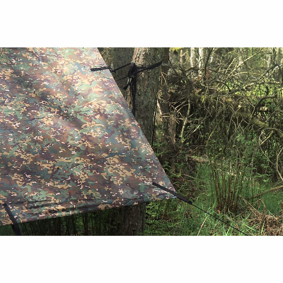 DD Hammocks - DD Tarp 3x3 - MC (10ft x 10ft) - 100% Waterproof - Lightweight & Multifunctional Camo Rainfly Tarp Tent Shelter for Camping Backpacking & Hiking Adventure