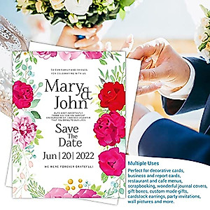 White Cardstock Thick Paper 100 Sheets, Ohuhu 8.5" x 11" Heavyweight 80lb Cover Card Stock for Crafts and DIY Cards Making