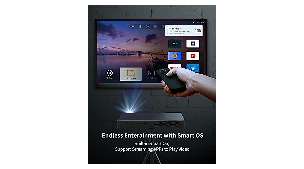 WEMAX Go Advanced Portable Laser Projector & 40" Screen