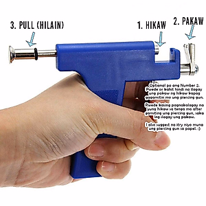 Rudenkoo Ear Piercing Tool Kit, 98Pcs Ears Nose Navel Lip Piercer Machine Studs, Stainless Steel Body Hole Piercing Guns Stud Earrings