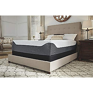 Signature Design by Ashley 14 Inch Elite Plush Mattress, Green Tea & Charcoal Infused Gel Memory Foam, California King