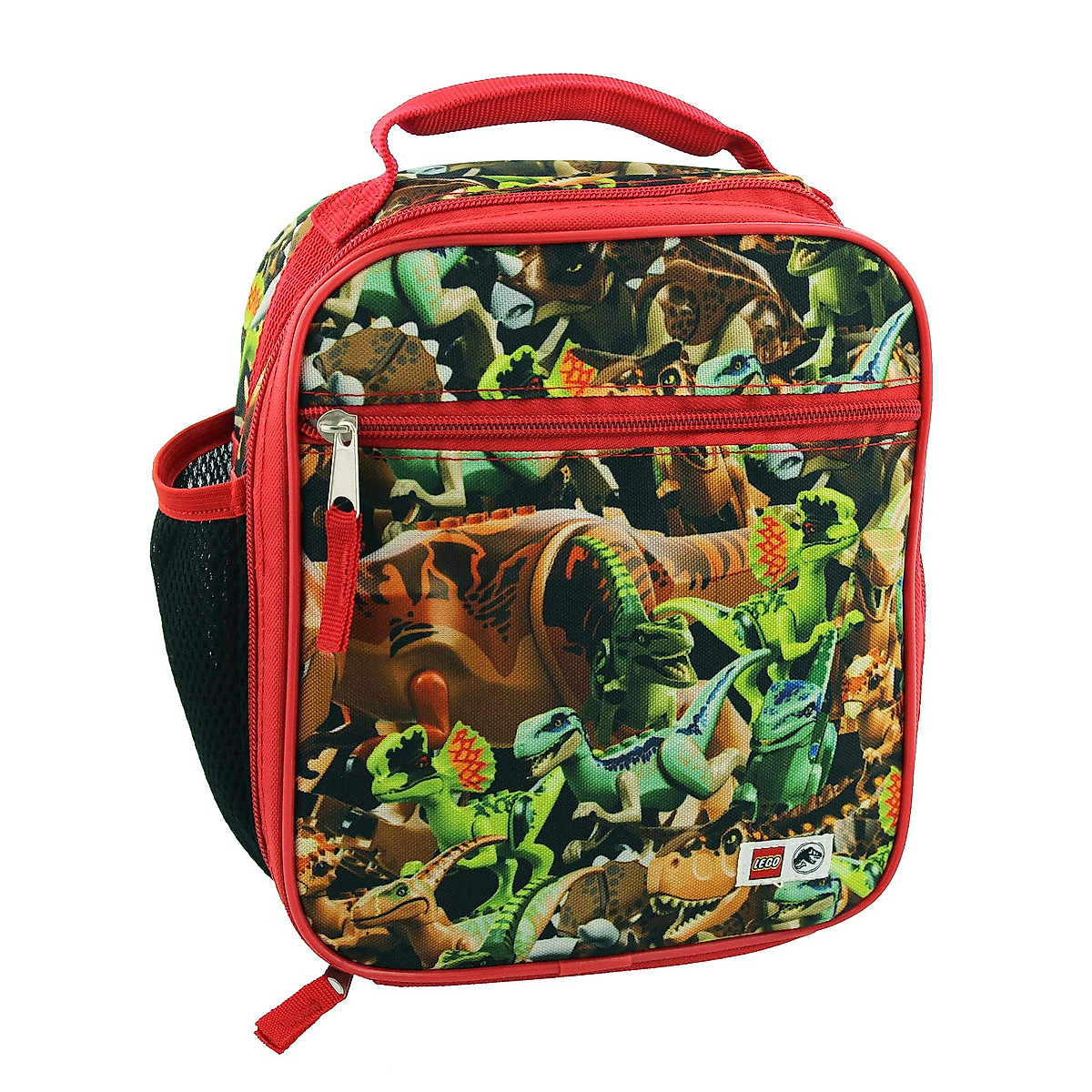 Lego Jurassic World Dinosaurs Boys Soft Insulated School Lunch Box (One Size, Lego Jurassic)