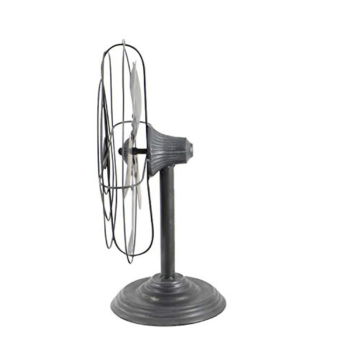 Deco 79 Metal Fan Sculpture, 15" x 8" x 18", Black