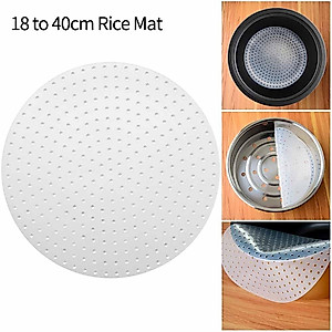 Rice Cooker Burnt Proof Silicon Pad, Heat Resistant Rice Cooker Mat Reusable Rice Anti Paste Pot Mat Non Rice Cooker Mat(33CM)