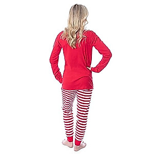 INTIMO Barbie Family Christmas Logo Santa Unisex Sleep 2 Piece Pajama Set (Adult, Small)