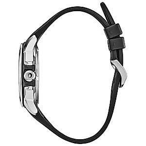 Citizen Men's Eco-Drive Weekender Watch in Stainless Steel with Black Polyurethane strap, Black Dial, 44mm (Model: AW1150-07E)