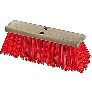 SPARTA Flo-Pac Plastic Floor Sweep, Heavy Sweep for Cleaning, 16 Inches, Orange