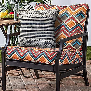 LR Home - LR07435-BLOIIPL Bold Textured Navy Throw Pillow Area Rug, 18" x 18", Blue/Ivory