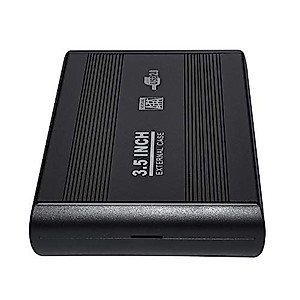 3.5 inch HDD External Case USB 2.0 to SATA External 3.5 Hard Drive Enclosure Disk for 3.5 SATA HDD External Storage Box with Aluminum Case (USB2.0-Silver)