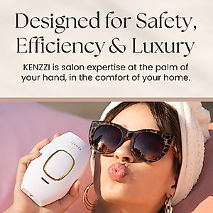 Kenzzi IPL Hair Removal Handset for Women & Men: Pain-Free & Long-lasting Solution for Body & Face Hair Removal, An Alternative to Salon Laser Hair Removal Treatments, Permanent Results