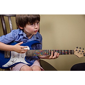 NeckNotes Guitar Trainer | Color Coded Fretboard Fret Map Guitar Note Stickers for Beginner to Advanced Learning of Guitar and Music Theory | Standard Edition (For Acoustic and Electric Guitars)