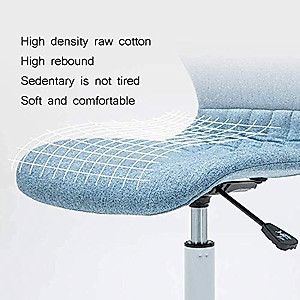 LUKEO Office Chair Ergonomic Fabric Computer Chair Home Office Chair Study Leisure Chair Minimalist Swivel Chair (Color : Blue)