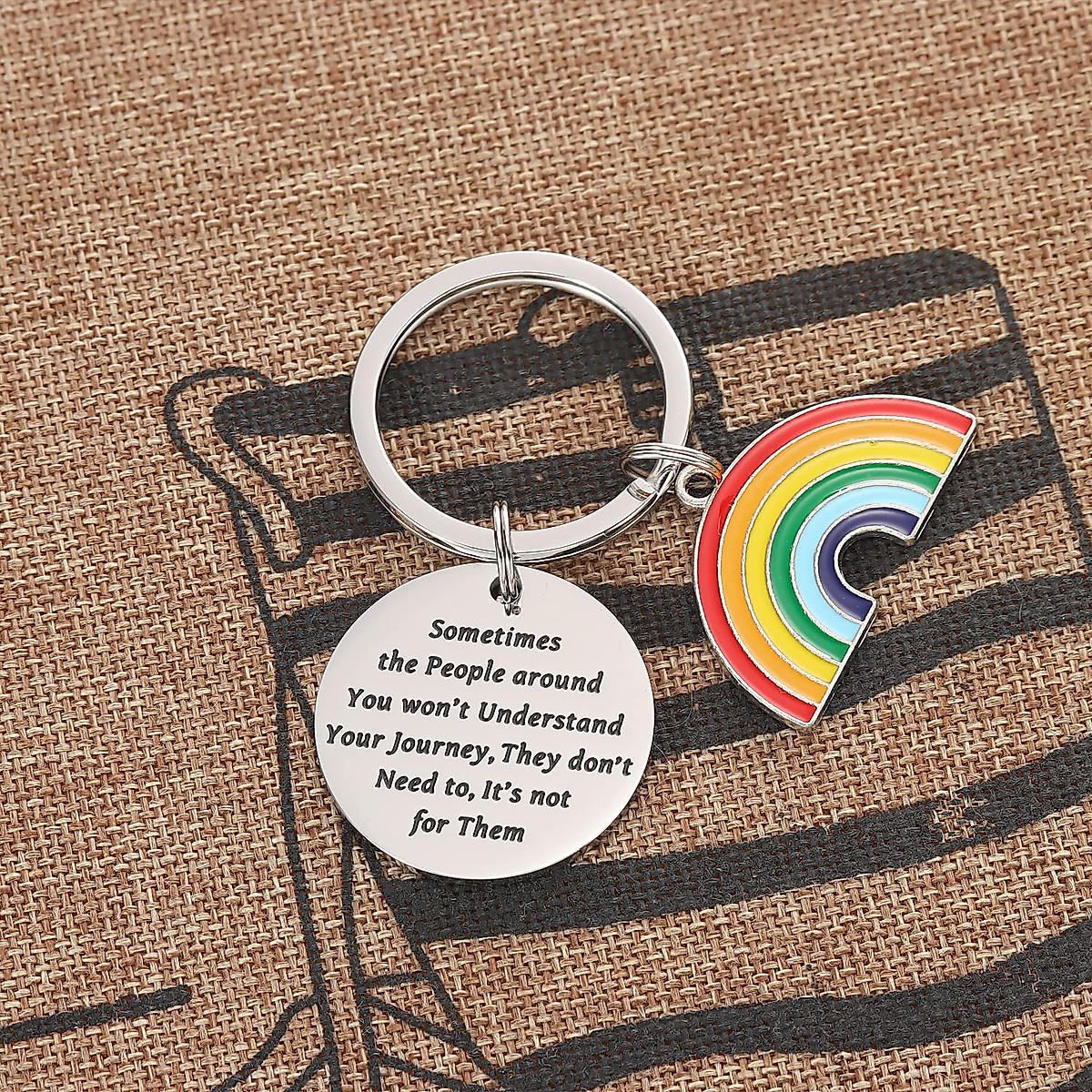 Kivosliviz Lgbt Keychain Gifts Gay Pride Key for Men Him Her Some People are Gay Keyring Lesbian Jewelry Women Gay Pride Gay Keychains