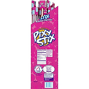 Pixy Stix Candy Filled Fun Straws, Grape, Maui Punch, Cherry & Orange Flavors, 0.42 oz (Pack of 85)