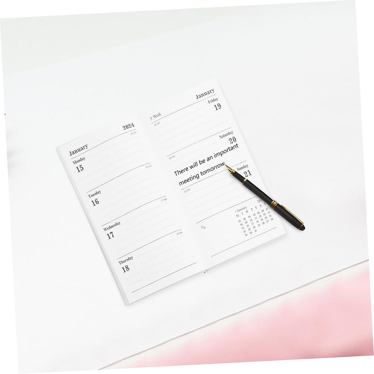 STOBOK 4pcs Gallery Leather Weekly Planner 2024 Planner Notebook Daily Work Planner Digital Calendar Planner Daily Task Planner Note Pads Notebooks Office Single Pad Paper Pocket