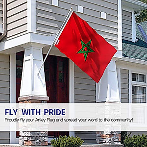 ANLEY Fly Breeze 3x5 Foot Morocco Flag - Vivid Color and Fade Proof - Canvas Header and Double Stitched - Moroccan National Flags Polyester with Brass Grommets 3 X 5 Ft