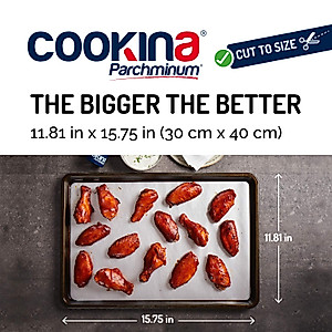 COOKINA Parchminum Reusable Presentation and Cooking Mat - 100% Non-Stick, Easy to Clean Cooking Sheet for Gas, Electric, Toaster and Convection Ovens