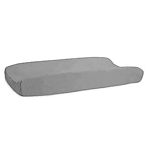 Delta Children Contoured Changing Pad with Plush Cover, Grey