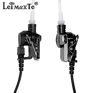 LEIMAXTE XPR3300e Earpiece for Motorola Radio XPR3500 XPR3500e XPR3000 XPR3300 with Mic PTT XPR 3300 3500 3300e 3500e Walkie Talkie Headset Security Acoustic Tube Surveillance Headphone