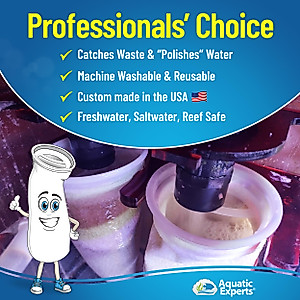 Aquatic Experts 7 Inch Filter Sock - 100 Micron Felt Filter Sock, Filter Socks for Saltwater Aquarium, Fish Tank Sump Filter Sock, Freshwater Aquarium Socks, Reef Filter Sock, (7"x12", 4 Pack)