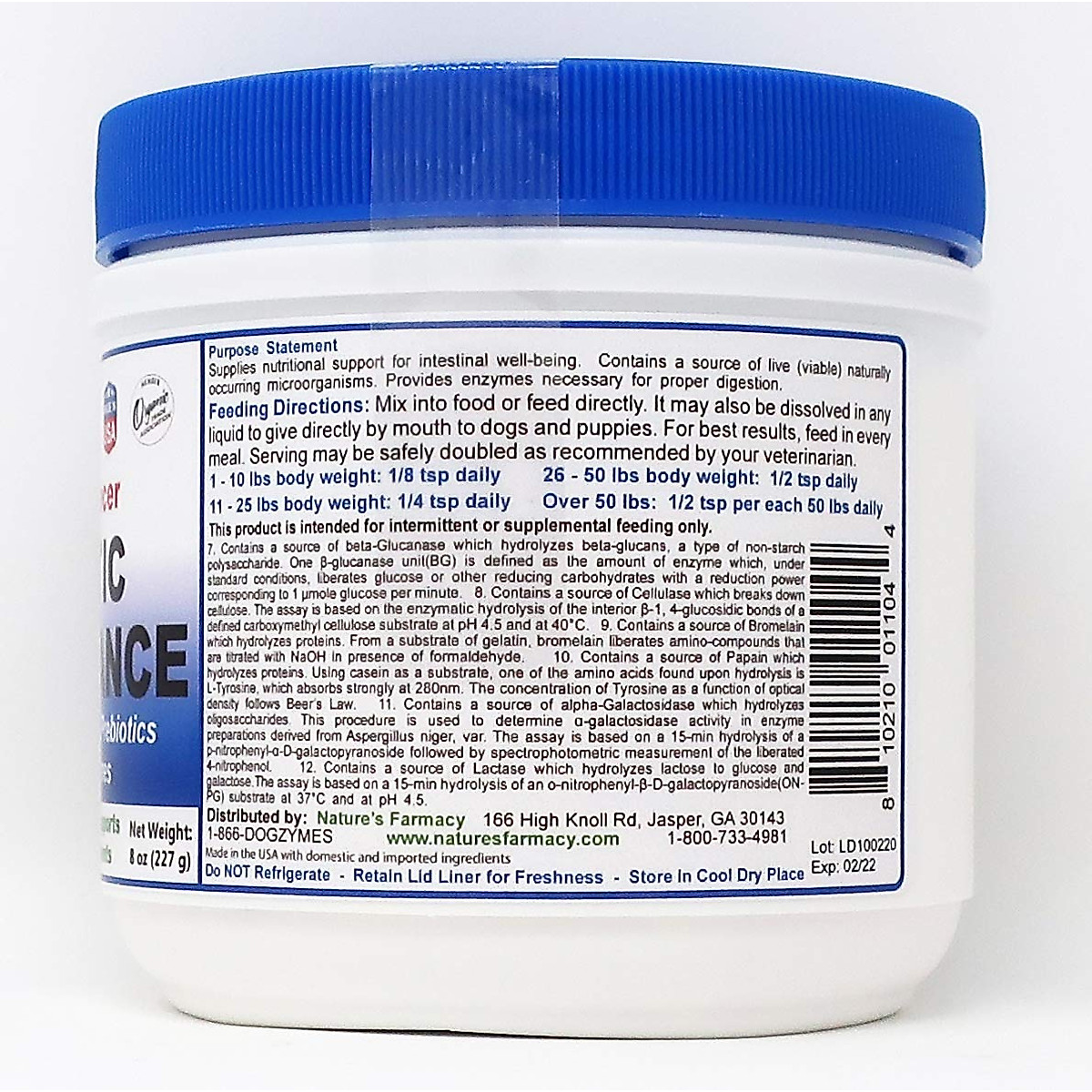 Dogzymes Dissolvable Powder Digestive Enhancer for Dogs, (8 Ounce)