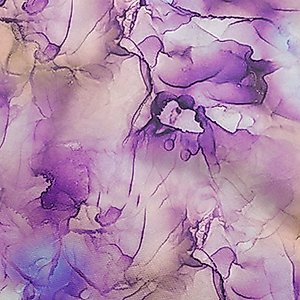 oneOone Cotton Cambric Purple Fabric Abstract Floral Quilting Supplies Print Sewing Fabric by The Yard 42 Inch Wide