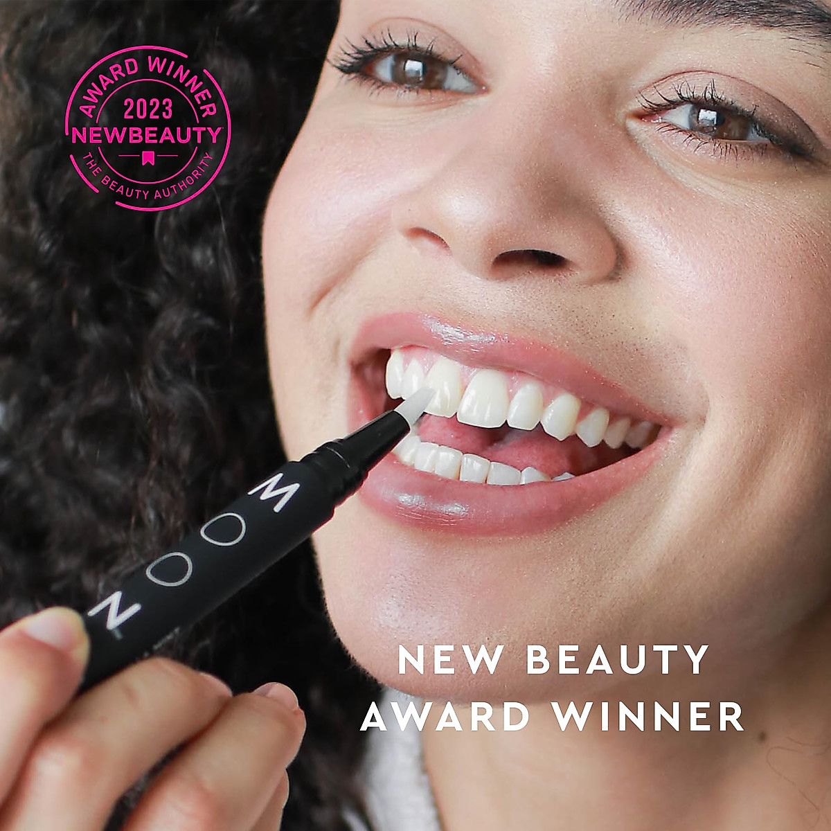 MOON Teeth Whitening Pen, Brush Every Tooth White, On-The-Go Whitener for A Brighter Smile, Gentle on Sensitive Teeth, 30+ Uses, Vegan, Vanilla Mint Flavor