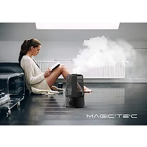 Cool Mist Humidifier, Magictec 2.5L Bedroom Essential Humidifier Diffuser, Baby Humidifier with Adjustable Mist Output, Auto Shut Off, Super Quiet 360° Nozzle- Lasts Up to 24 Hours BLACK