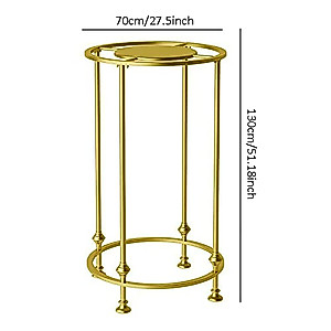 QQXX Freestanding Metal Clothes Rack,Modern Round Clothing Rack,Heavy-Duty Garment Rack with Top Shelf,Cloth Display Rack Hanger for Clothes Store Bedroom Multi-Purpose Hanging Rod Shelf