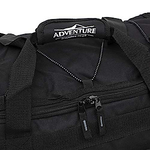 Travelers Club Adventure Rolling Travel Duffel Bag, Black, 36-Inch