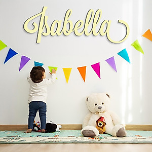 Personalized Wooden Baby Name Sign – Nursery Wall Letters, Kids’ Room Décor, 1/2" Thick, 12"-33" Wide