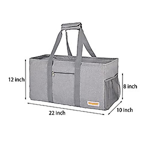 Dongawin（2pack Large Utility tote bag, waterproof, foldable and reusable storage bag, shopping bag, picnic bag, beach bag, etc.