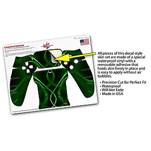 WraptorSkinz Skin Wrap compatible with Sony PS5 DualSense Controller Abstract 01 Green (CONTROLLER NOT INCLUDED)