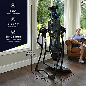 Teeter FitSpine LX9 Inversion Table, Deluxe Easy-to-Reach Ankle Lock, Back Pain Relief Kit, FDA-Registered (LX9 - Black)