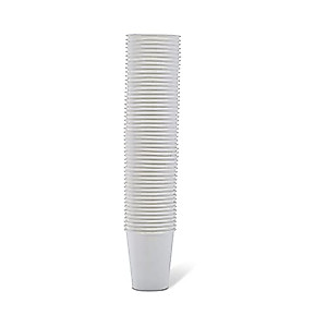 Amazon Basics Compostable Hot Paper Cup, 8 oz, Pack of 1000, White