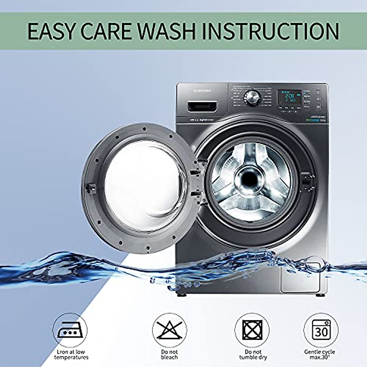 LUSHLEAF Blackout Curtains for Bedroom, Solid Thermal Insulated with Grommet Noise Reduction Window Drapes, Room Darkening Curtains for Living Room, 2 Panels, 52 x 84 inch Grey