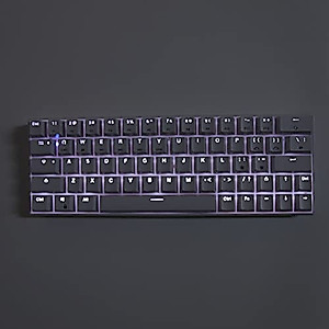 Gaming Keyboard, Long Battery Life Small Portable White Triple Mode Ergonomic Design Gaming Mechanical Keyboard for Home and Office (Brown Switch)