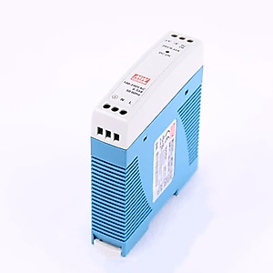 DynMach MDR-10-24 DIN Rail Mounted Power Supply - Input: 85-264VAC; Output: 12VDC, 0.42A, 10W; High Efficiency and Stability, Engineered for Small Scale Industrial Applications