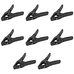 Lot of 8-6" inch Spring Clamp Large Super Heavy Duty Spring Metal All Black - 2.5 inch Jaw opening