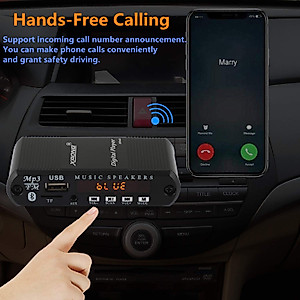 Bluetooth Audio Receiver FM Radio,MP3 Digital Player,LED 4-Digital Display,SD Card/USB Playback 3.5mm Audio Output(Black)