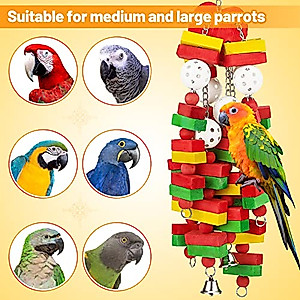 MEWTOGO Large Bird Parrot Toys for Cockatoos African Grey Macaws and Amazon Parrots